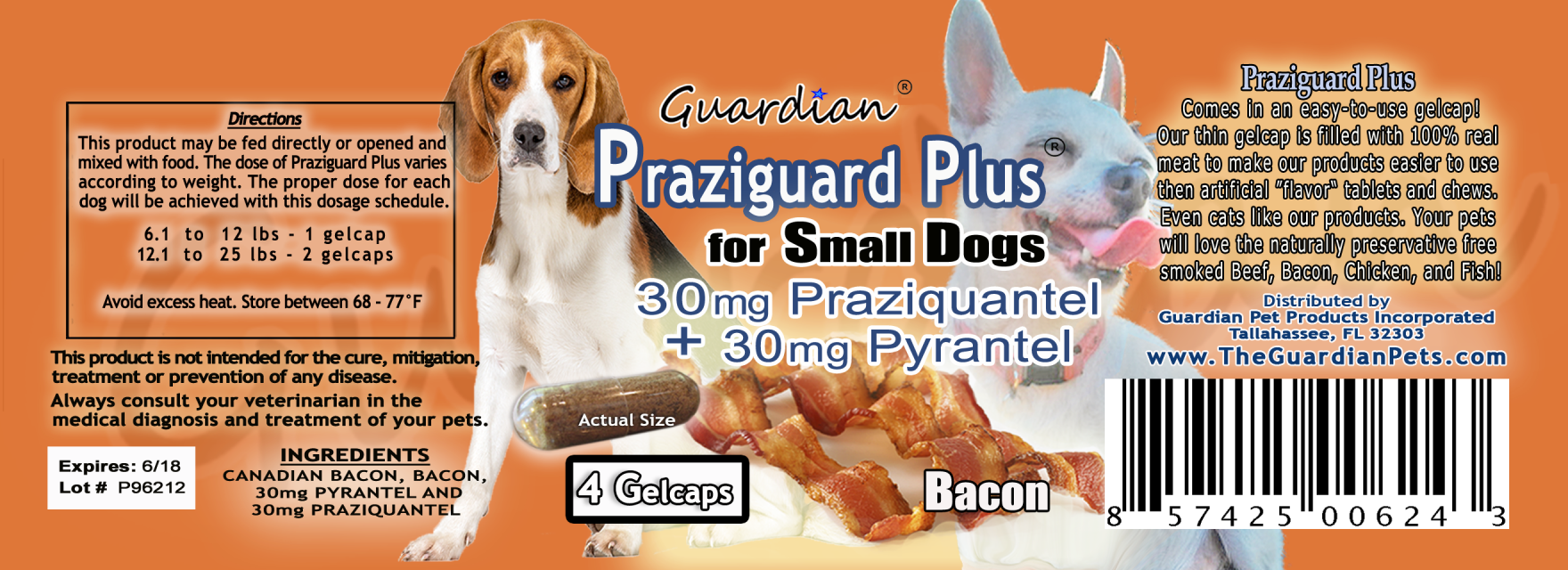 Guardian Praziguard Plus® 30mg Praziquantel & 30mg Pyrantel for Dogs ...